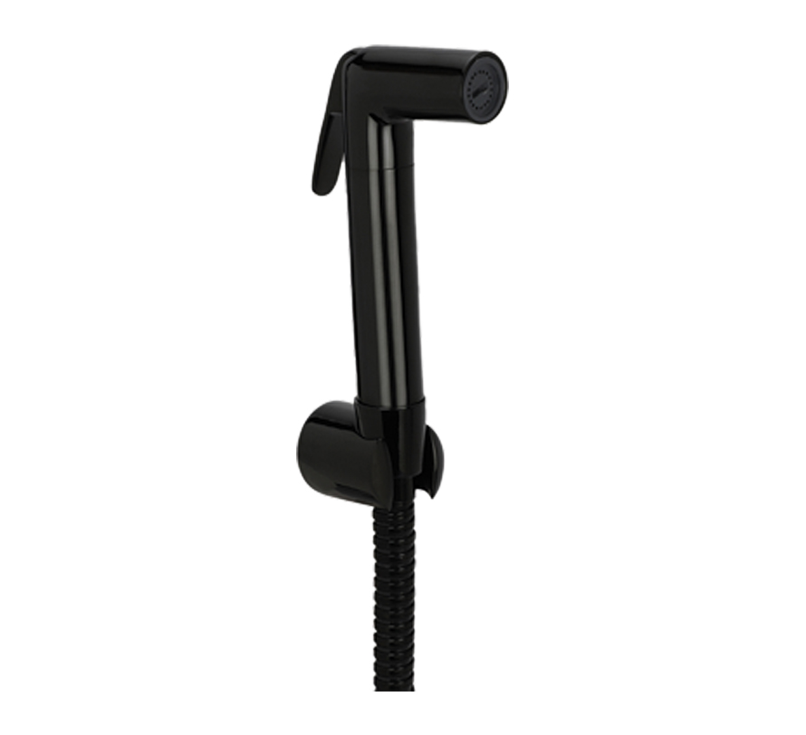 Health Faucet with Hose Pipe - Chrome Black | Hindware