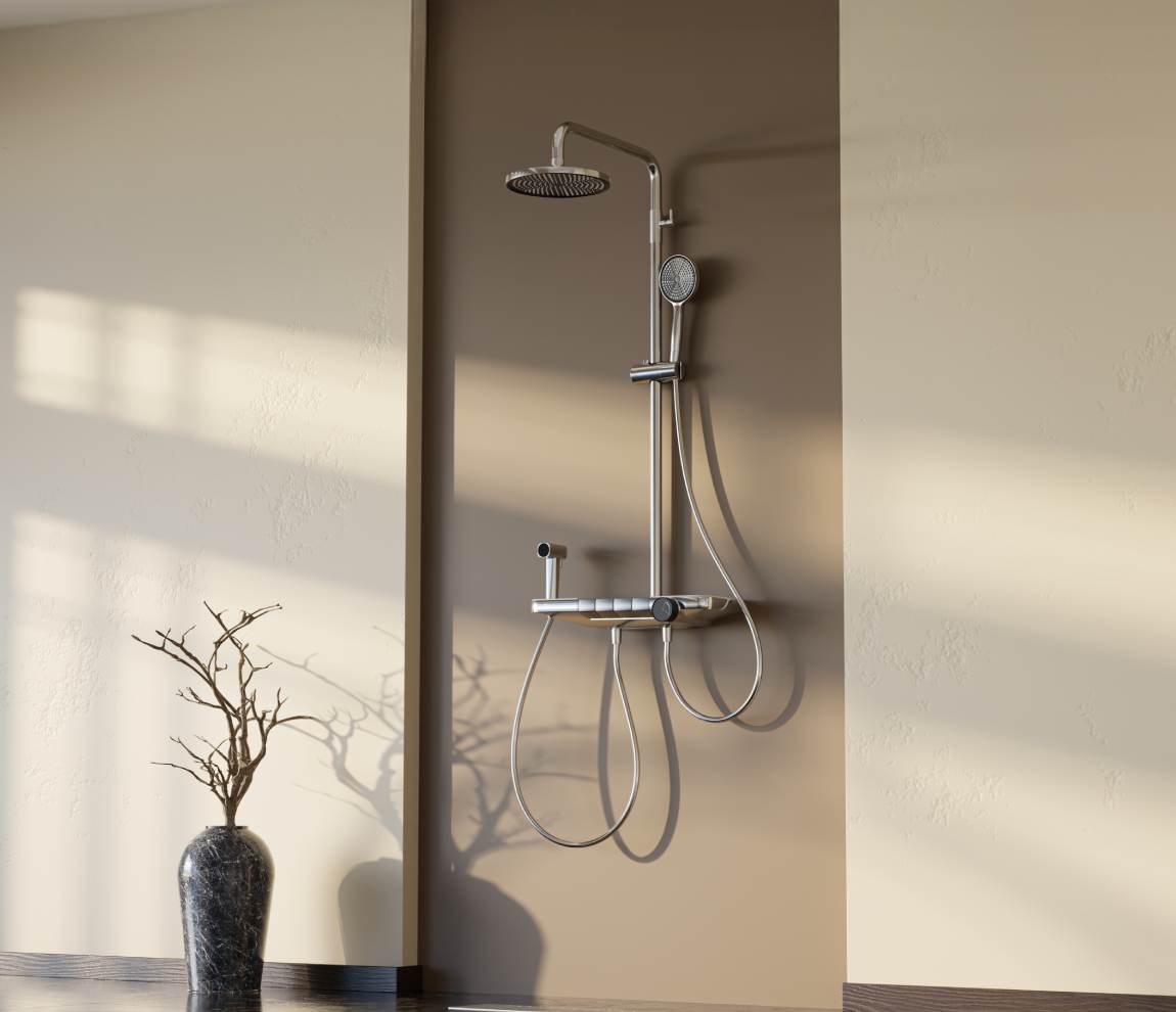 Piano LED Integrated Shower Console- 4 Way | Hindware